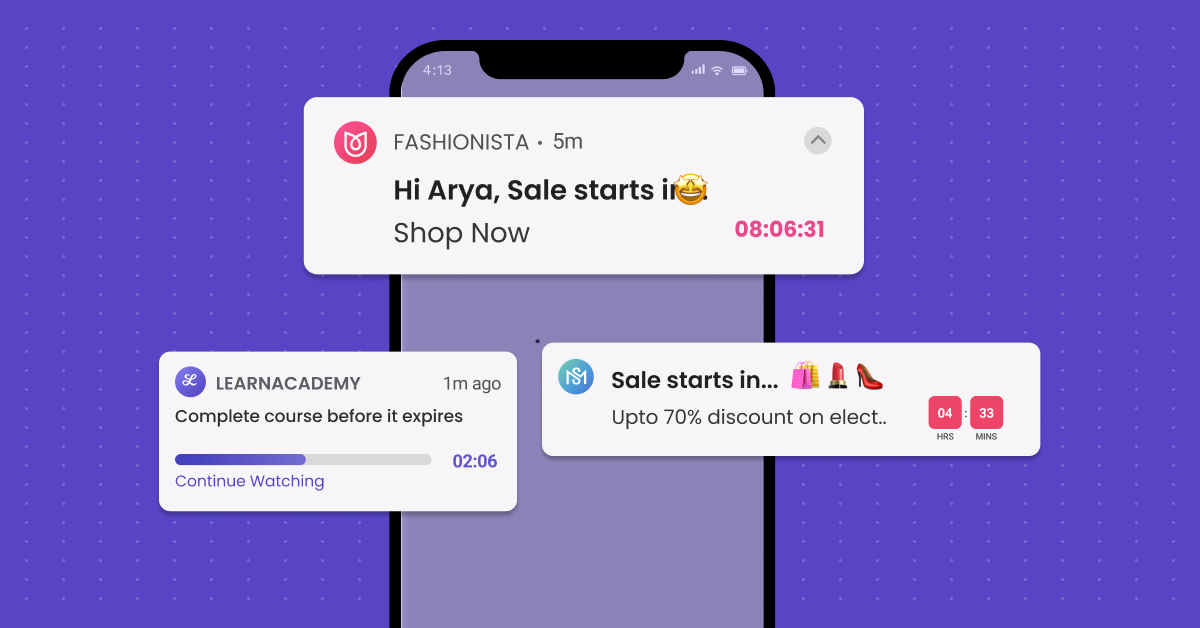 Create Timer Push Notifications Quick & Easy